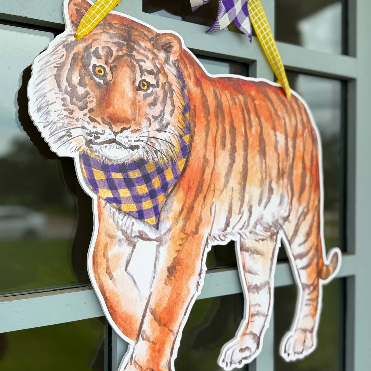 LSU Tiger Door Hanger – Sparkle and Swag Party