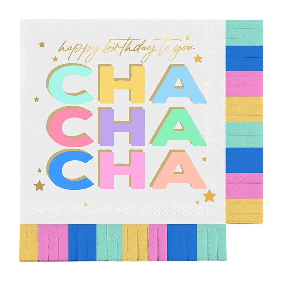 Cha Cha Cha Fringe Napkins – Sparkle and Swag Party