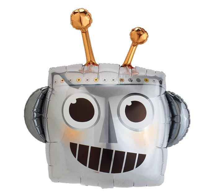 35" Robot Head Balloon – Sparkle and Swag Party