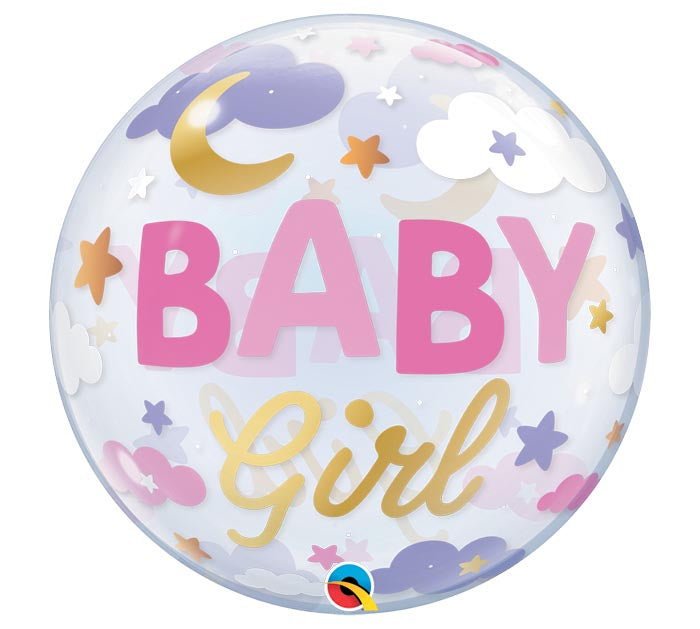 Baby Girl Bubble Balloons – Sparkle and Swag Party