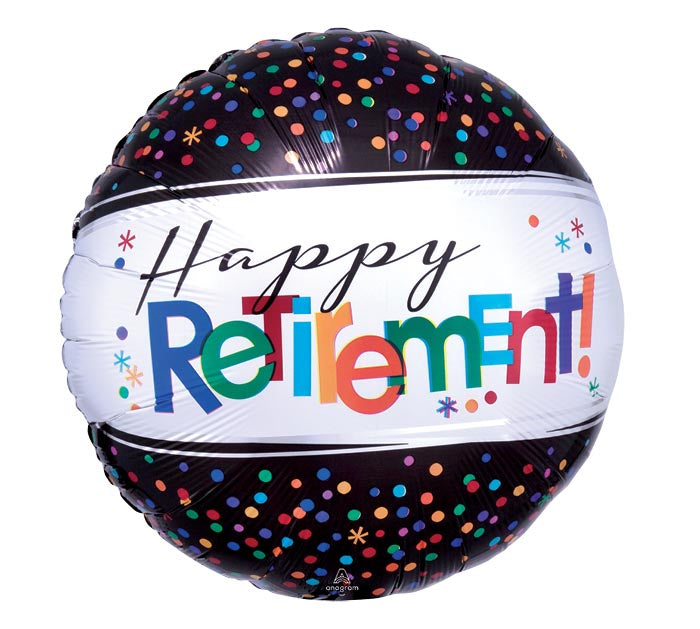 17" Happy Retirement Mylar – Sparkle and Swag Party