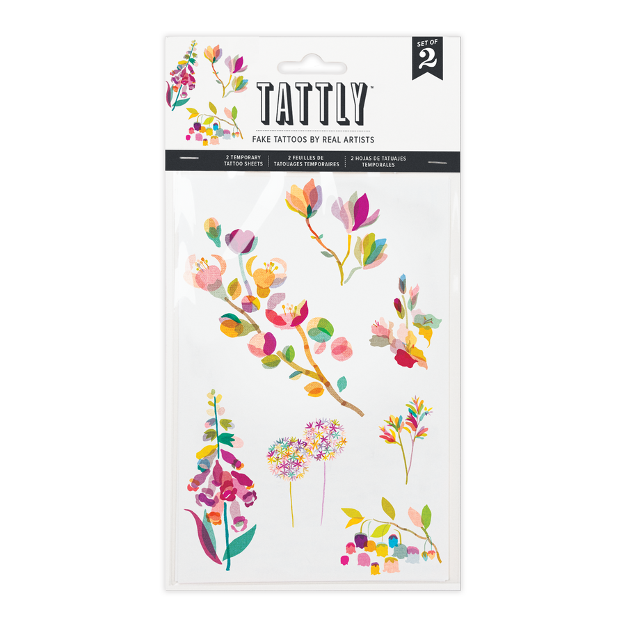 Layered Floral Tattoo Sheet – Sparkle and Swag Party