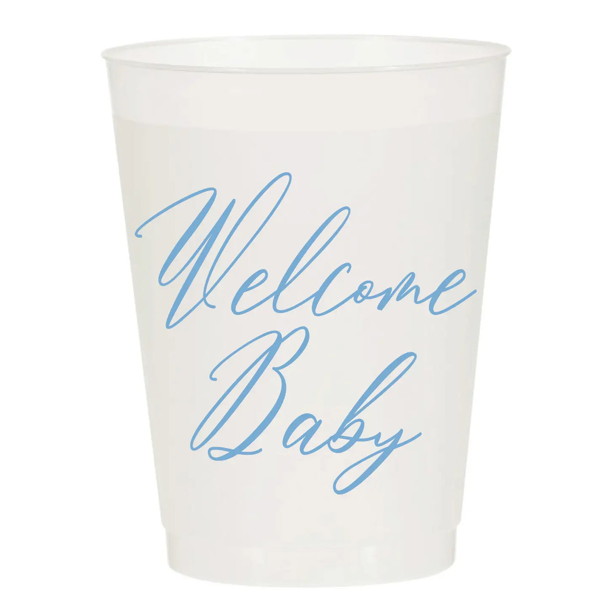 Welcome Baby Blue Cups – Sparkle and Swag Party